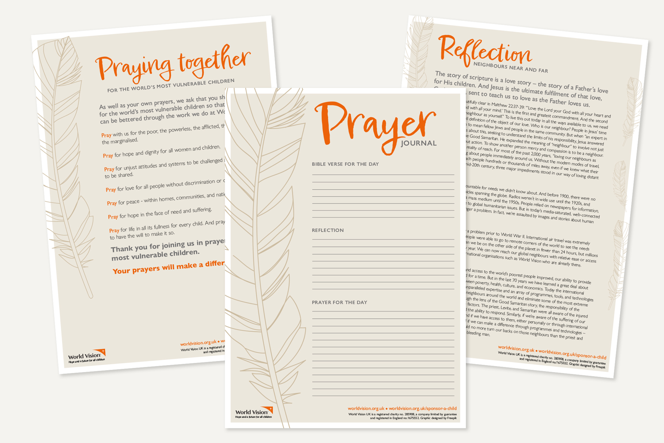 Download your free prayer journal | World Vision UK