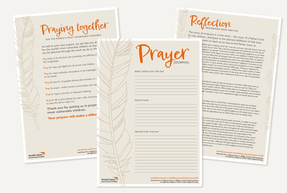 Download your free prayer journal | World Vision UK